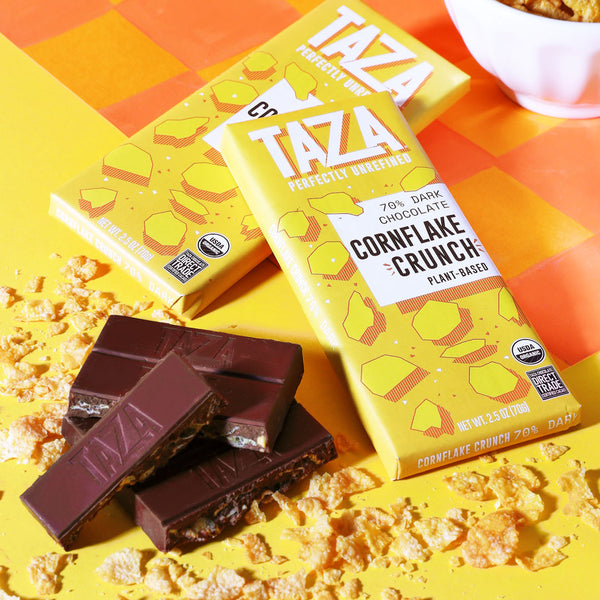 Taza Chocolate 70% Dark Cornflake Crunch Bar