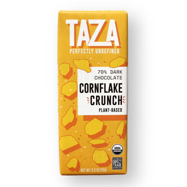 Taza Chocolate 70% Dark Cornflake Crunch Bar
