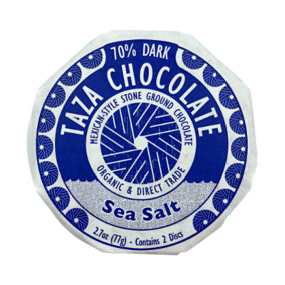 Taza Chocolate 70% Dark Sea Salt Disc